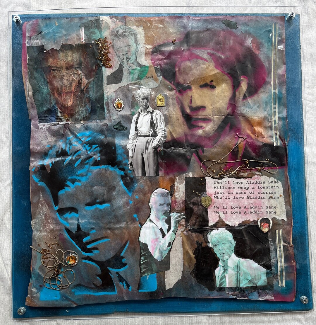David Bowie ALADDIN SANE NO. 1 Paper Bag Series Original 18X19 Mixed ...