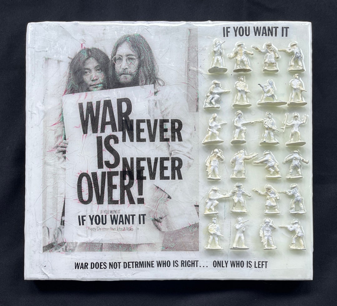 John Lennon Yoko Ono WAR is NOT OVER Series No. 6 Original 12.5X11 ...