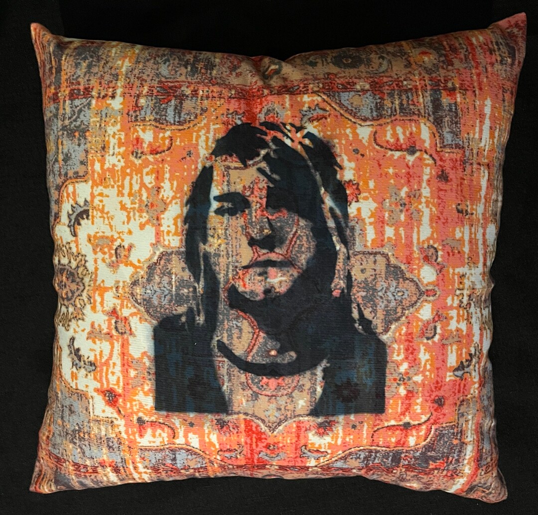Custom KURT COBAIN Nirvana Soft Bohemian Red Rust Orange Vintage Carpet ...