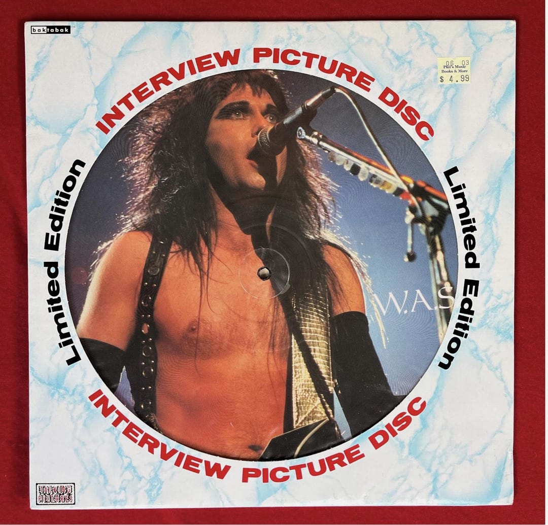 W.A.S.P. Limited Edition Interview 12" 1987 Uk Picture Disc LP EX+ ...