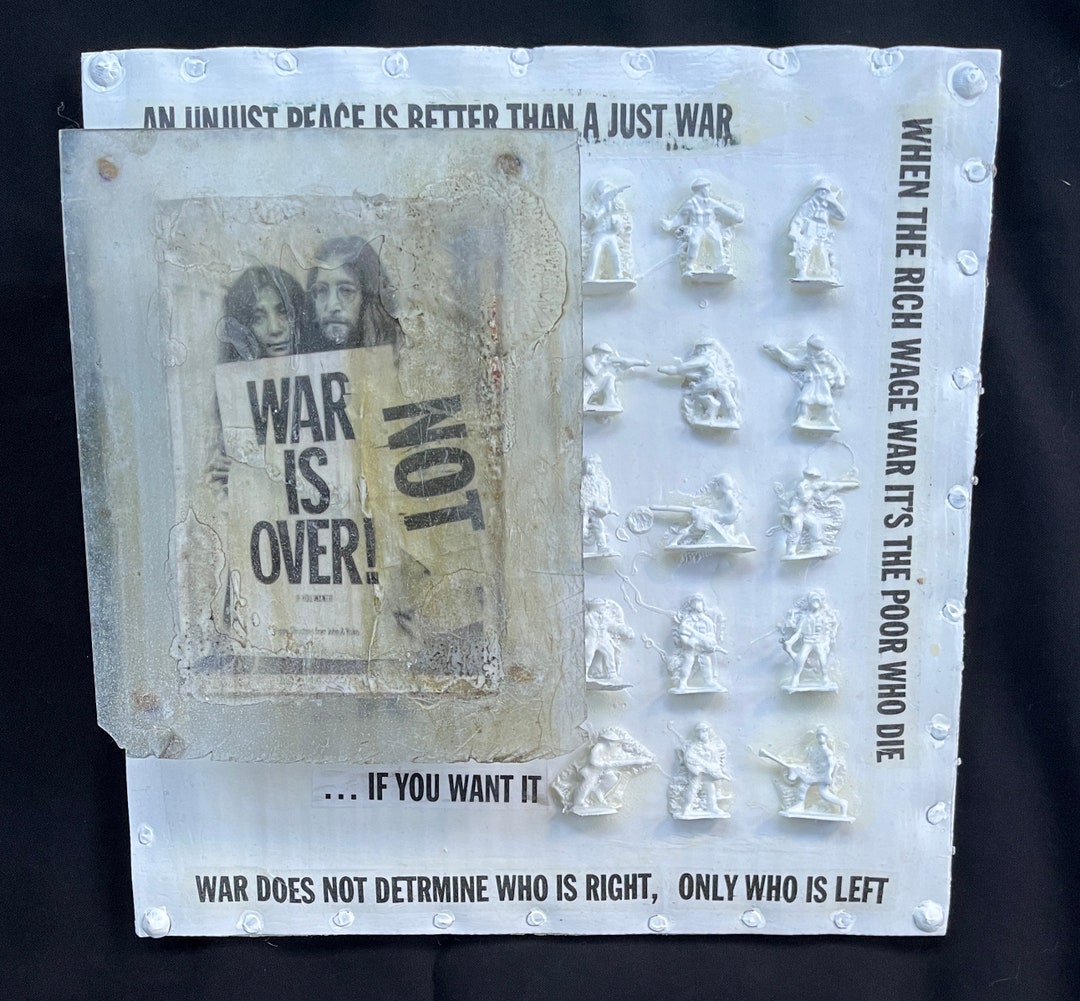 John Lennon Yoko Ono WAR is NOT OVER Series No. 2 Original 12 X 12 ...