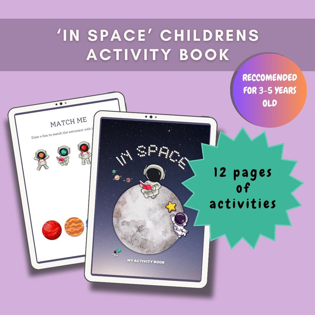 Printable Preschooler Activity Book Space Themed - Etsy