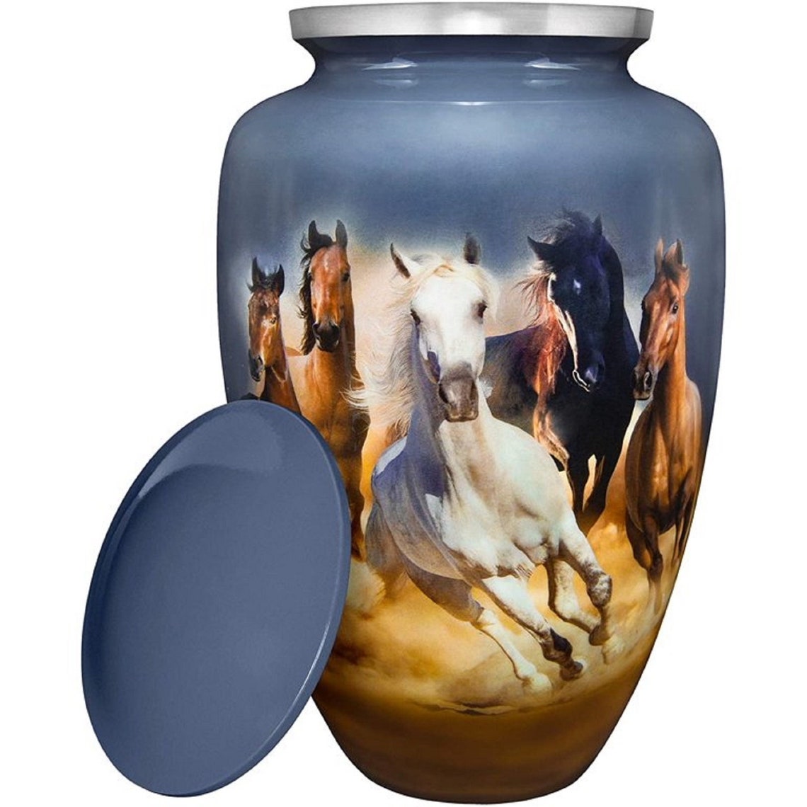 Cremation Urn Running Free Horses Adult Large Cremation Urn for Human ...