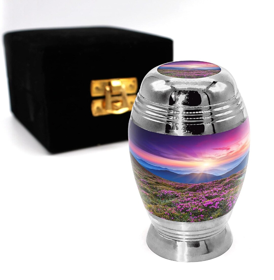 Mini Cremation Urn Small Keepsake Keepsake Urn With 1 Velvet Box Bag ...