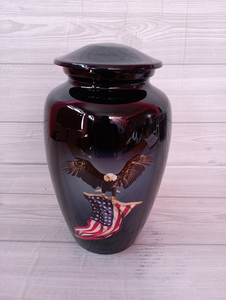 American Flag Cremation Urn for Human Ashes, Cremation Urns for Adults ...