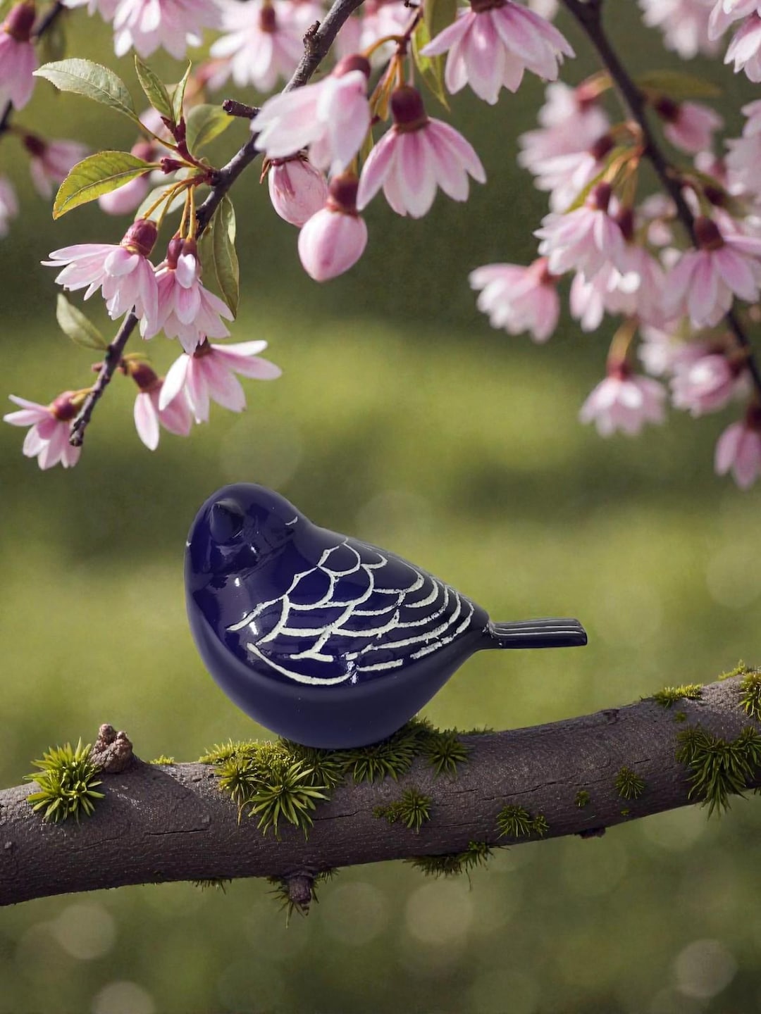 Songbird Keepsake Urn for Ashes Handcrafted Memorial Metal Bird Urn ...