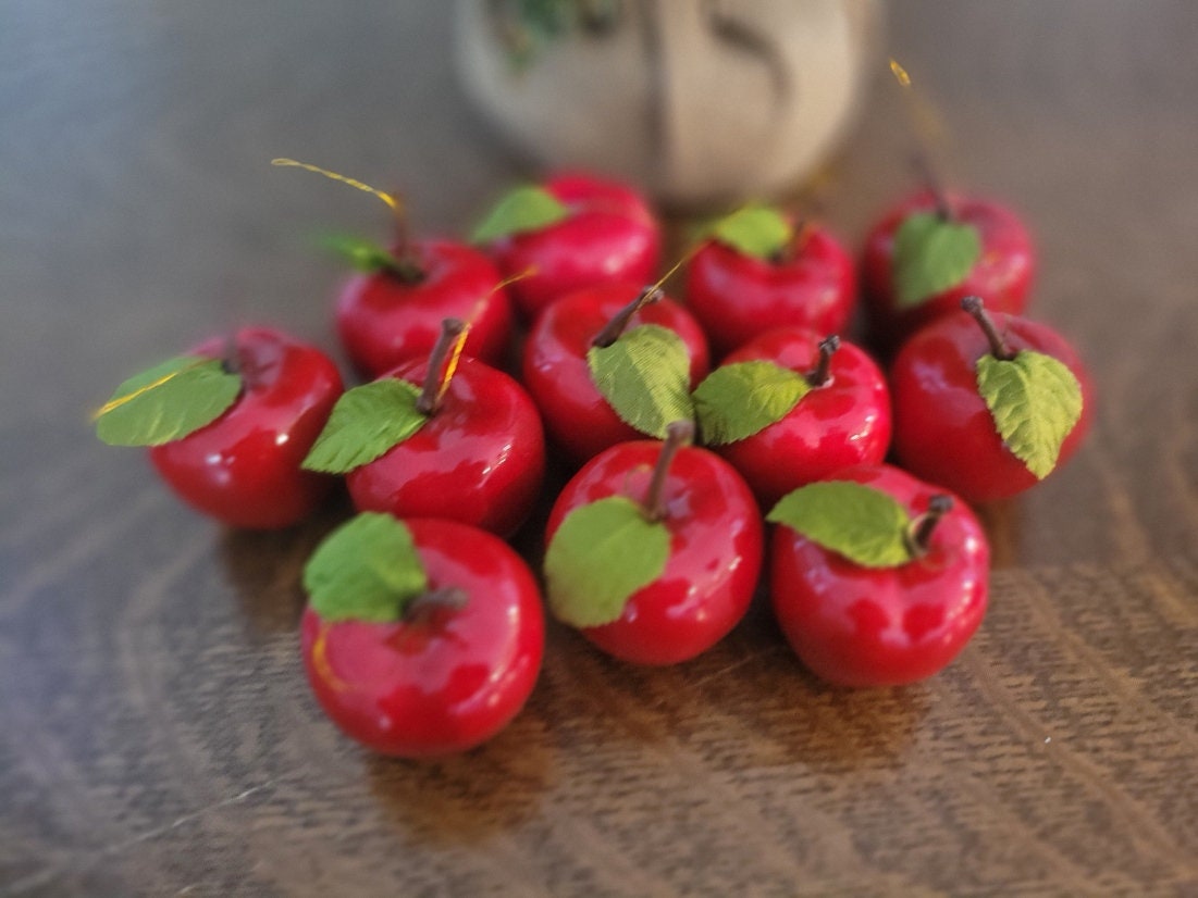 Artificial Food Faux 9 Piece Apple Christmas Tree Ornaments - Etsy