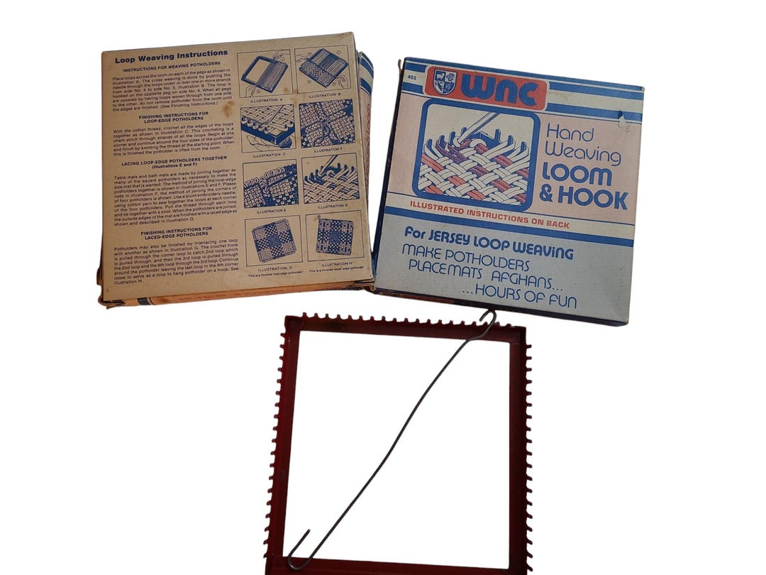 WNC 403 Deluxe Metal Hand Weaving Looms Jersey Loop Potholders Placemat ...