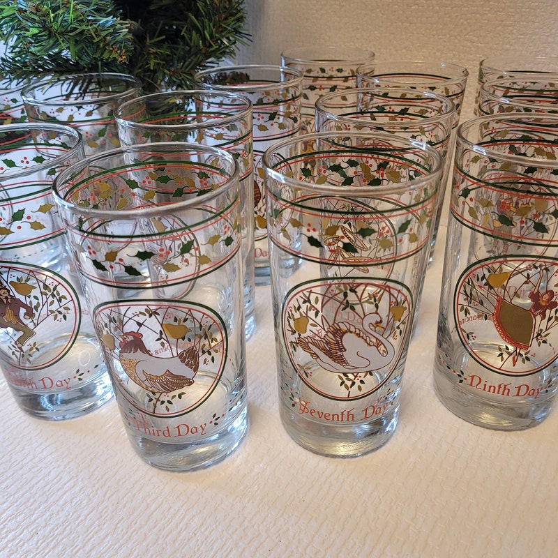 Christmas 12 Days Glasses - Etsy UK