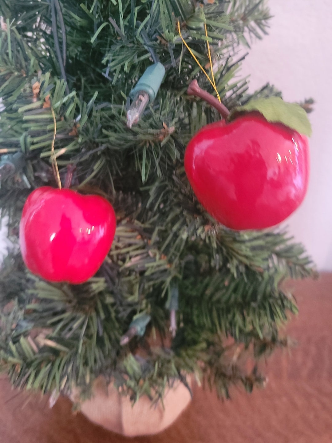 Artificial Food Faux 9 Piece Apple Christmas Tree Ornaments - Etsy