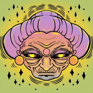 Old Lady Pop-art 8inx11in - Etsy