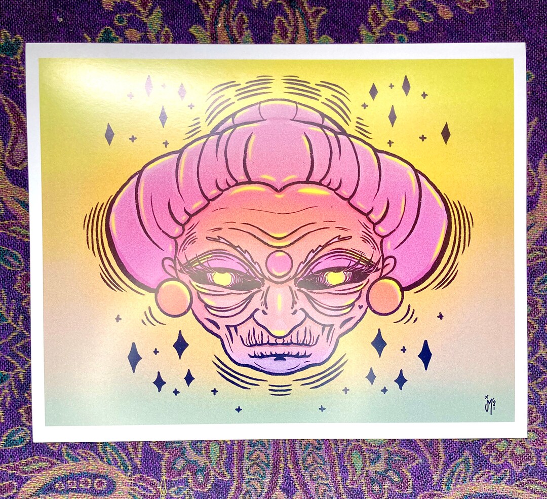 Old Lady Pop-art 8inx11in - Etsy