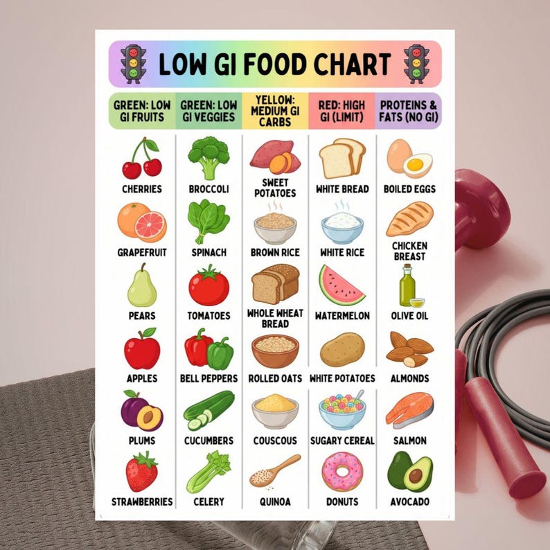 Low GI Food Chart PDF, Glycemic Index Food List Printable, Diabetic ...