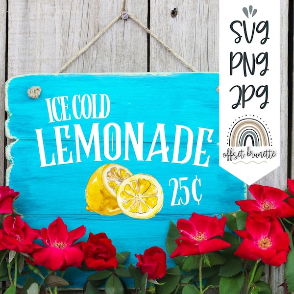 Ice Cold Lemonade Svg - Etsy