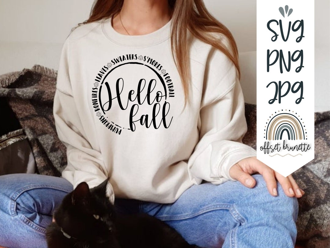 Hello Fall SVG | Zip File Containing Svg, Jpg, Png | Silhouette ...