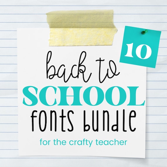 Teacher School Fonts Bundle Handwriting Lines Fonts Cricut - Etsy