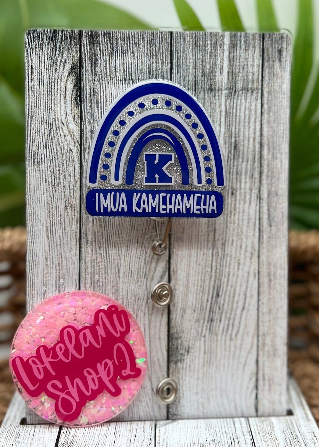 Imua Kamehameha Badge Reel Hawaiian Badge Reel Medical ID Badge Clip ...