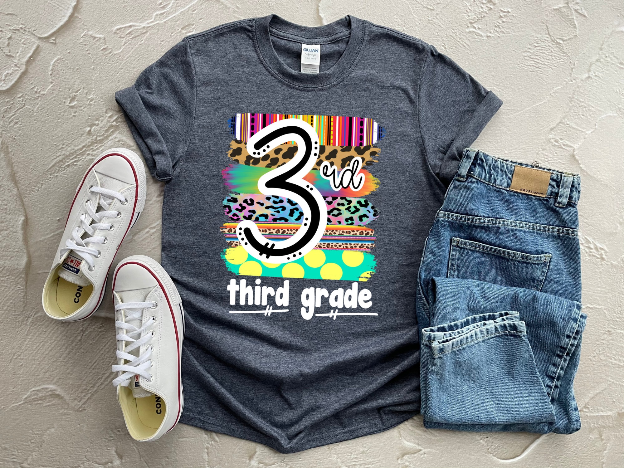 Custom Grade Tee Third Grade Shirt Teacher Shirt 3rd Grade Etsy