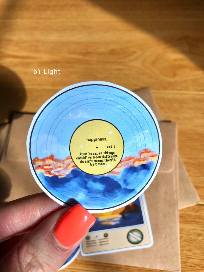 Aesthetic Sunset Retro TV and Vinyl Records Sticker Set Matte Die Cut ...