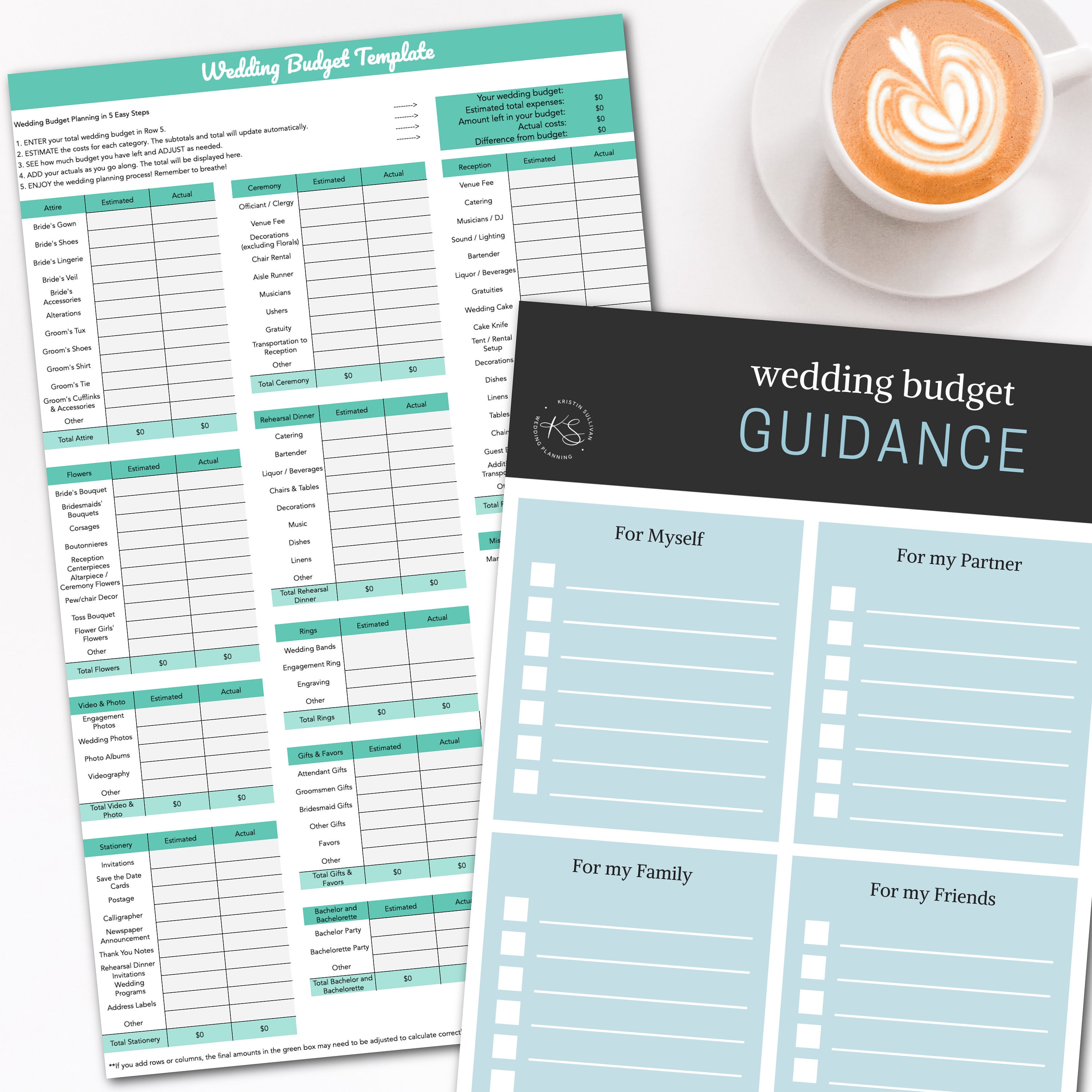 Editable Wedding Budget Template and Wedding Budget Guide, Spreadsheet ...