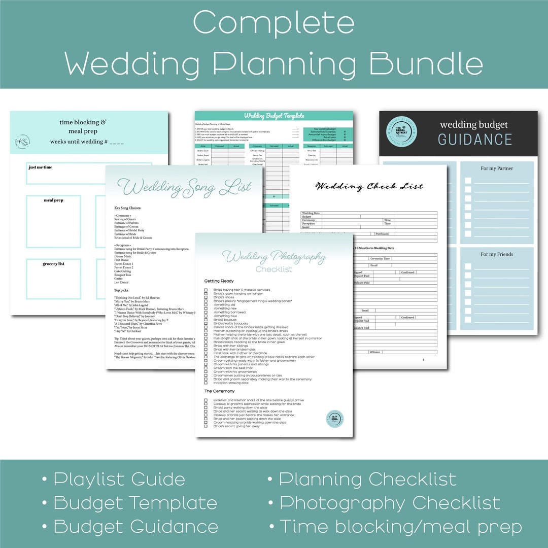Complete Wedding Planning Bundle, Wedding Planner Printables, Wedding ...