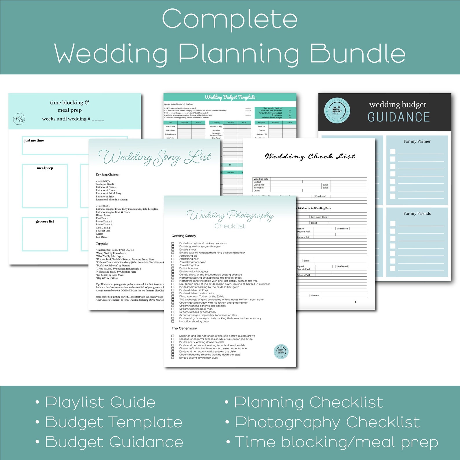 Complete Wedding Planning Bundle, Wedding Planner Printables, Wedding ...