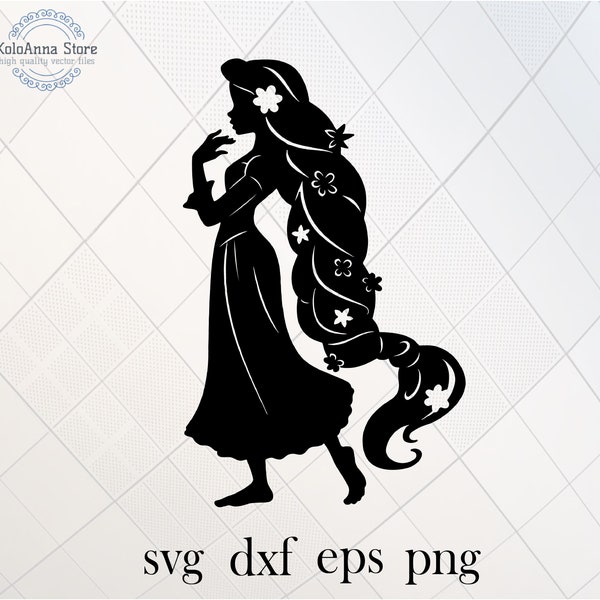 Rapunzel Silhouette Etsy