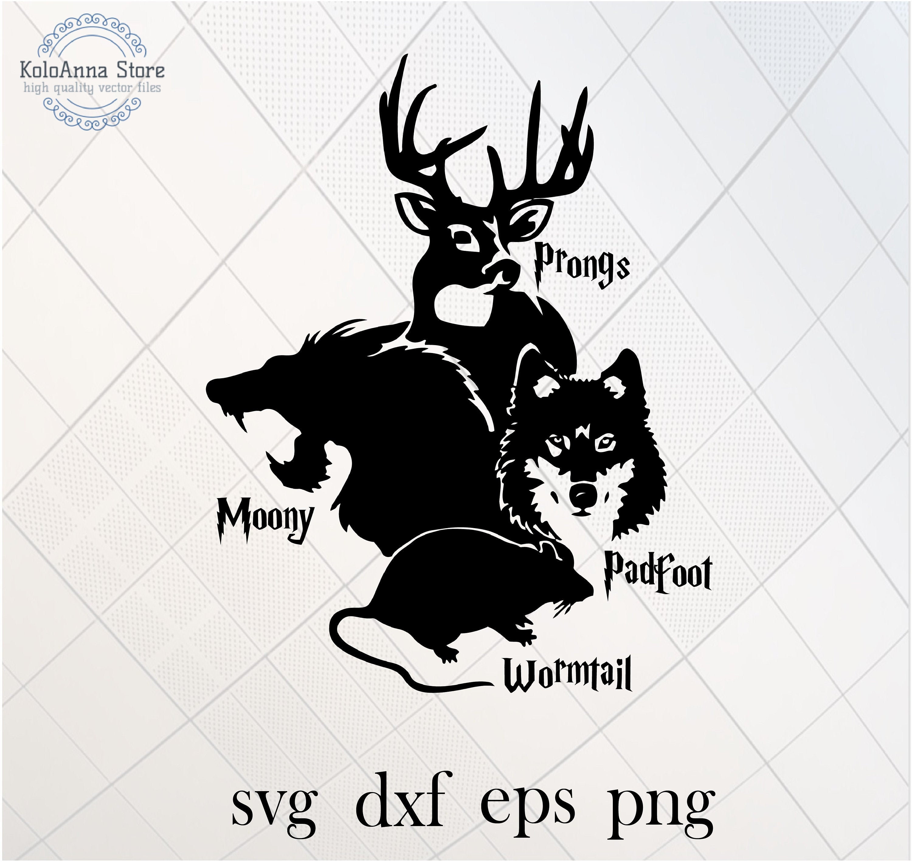 Friends Svg Prongs Svg Moony Svg Padfoot Svg Wormtail Svg - Etsy Australia