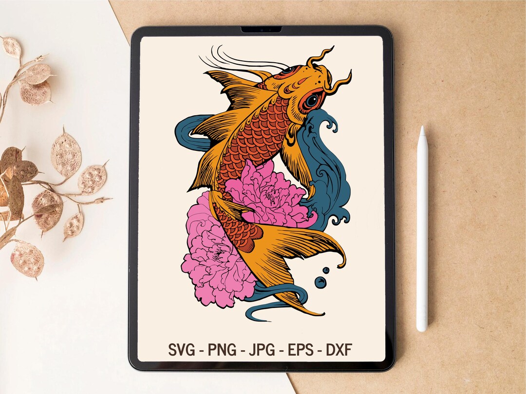 Koi Fish SVG, Koi Fish PNG, Koi Fish Clipart, Japan Svg, Carp Fish SVG ...