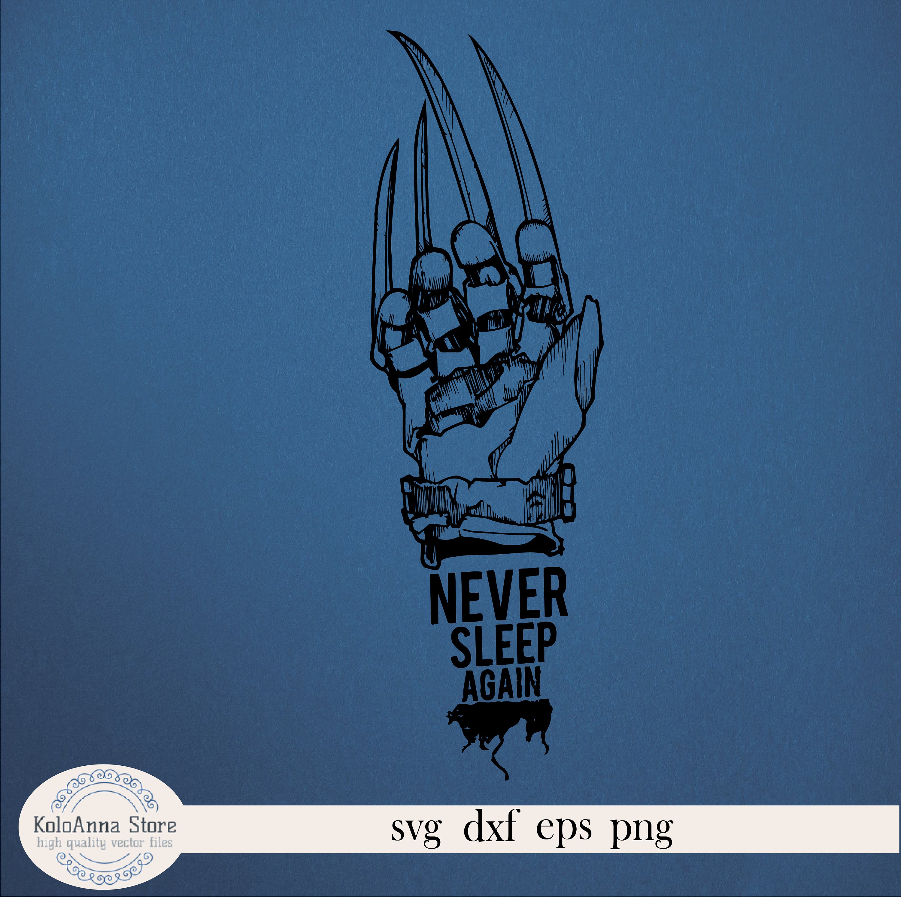 Never Sleep Again Sweet Dream Svg Freddy Svg Nightmare Svg - Etsy UK