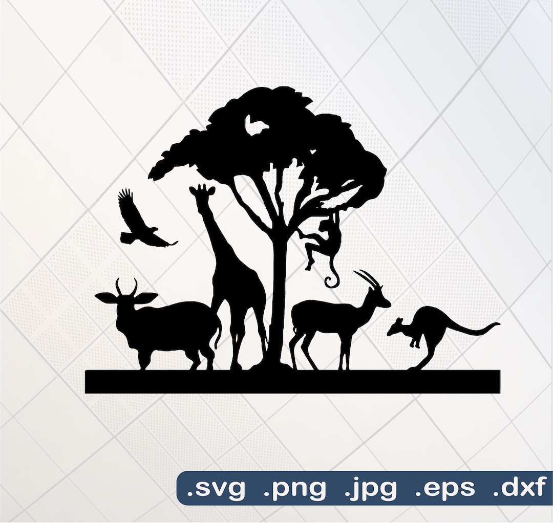 Safari SVG, Africa SVG, Wildlife SVG,, Nature Svg, Safari Animals Svg ...
