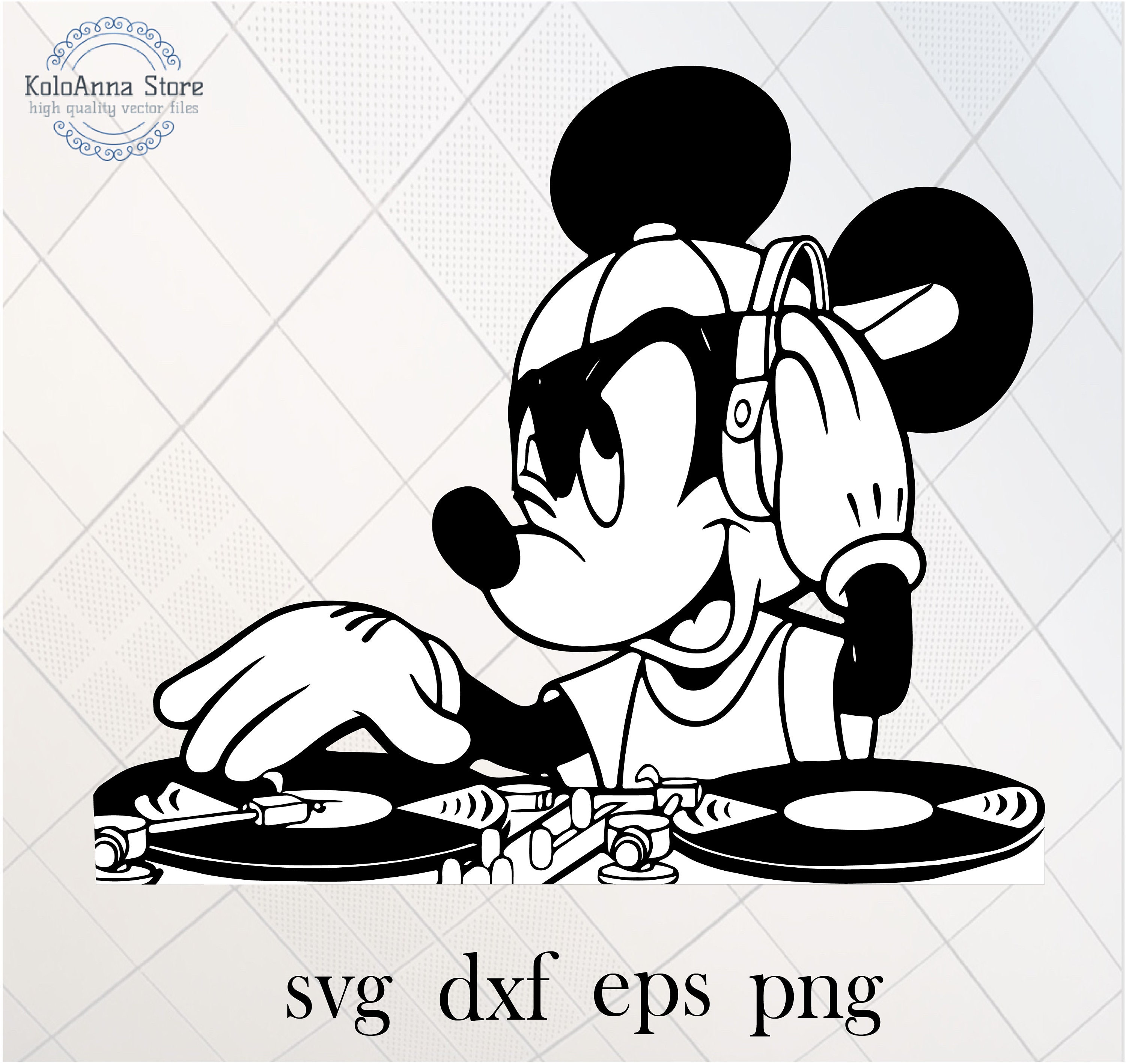 DJ SVG música svg ratón svg grabar svg auriculares - Etsy España