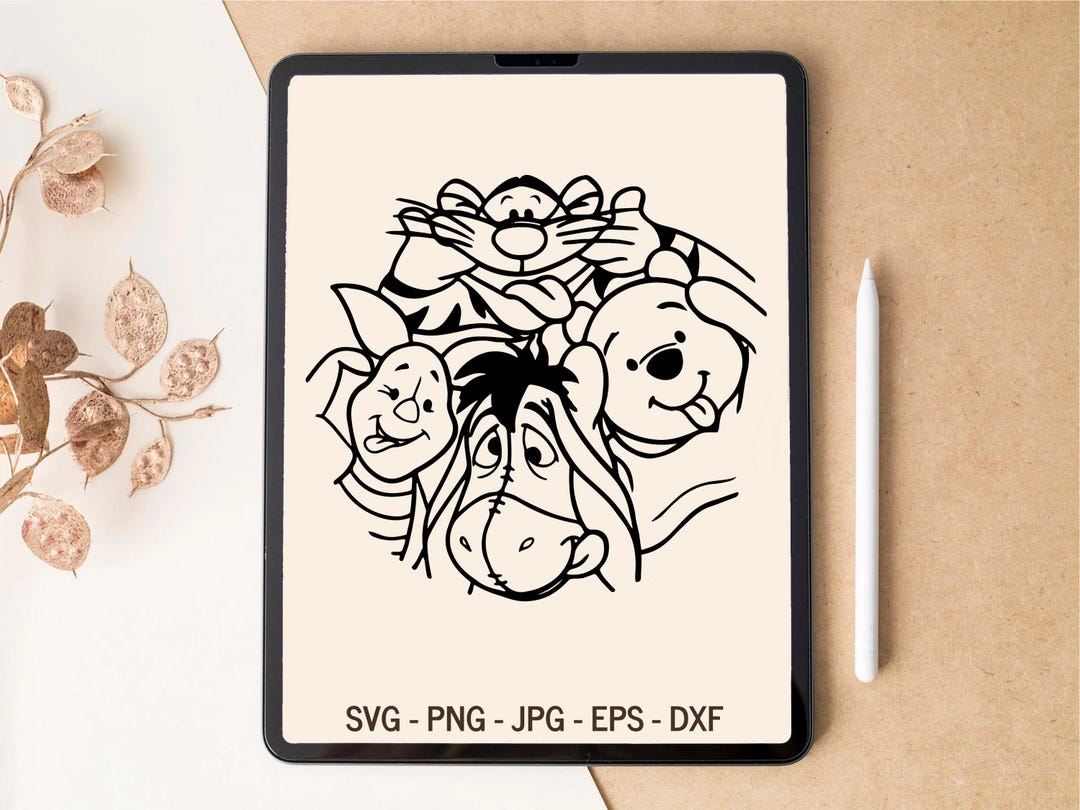 Winnie SVG, Layered SVG, T-shirt Design, Tumbler Design, Laser Cut ...