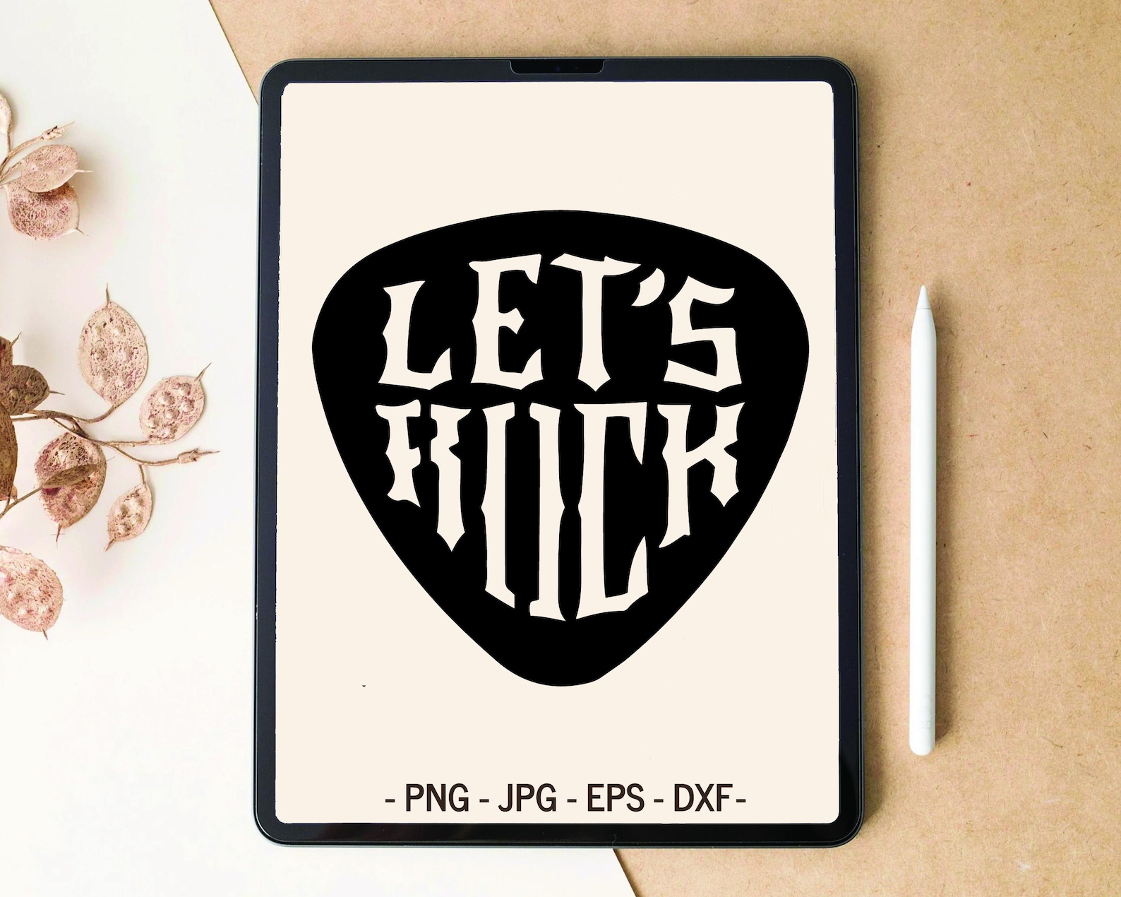 Lets Rock SVG, Plectrum SVG, Guitar SVG, Rock Svg, T-shirt Design ...
