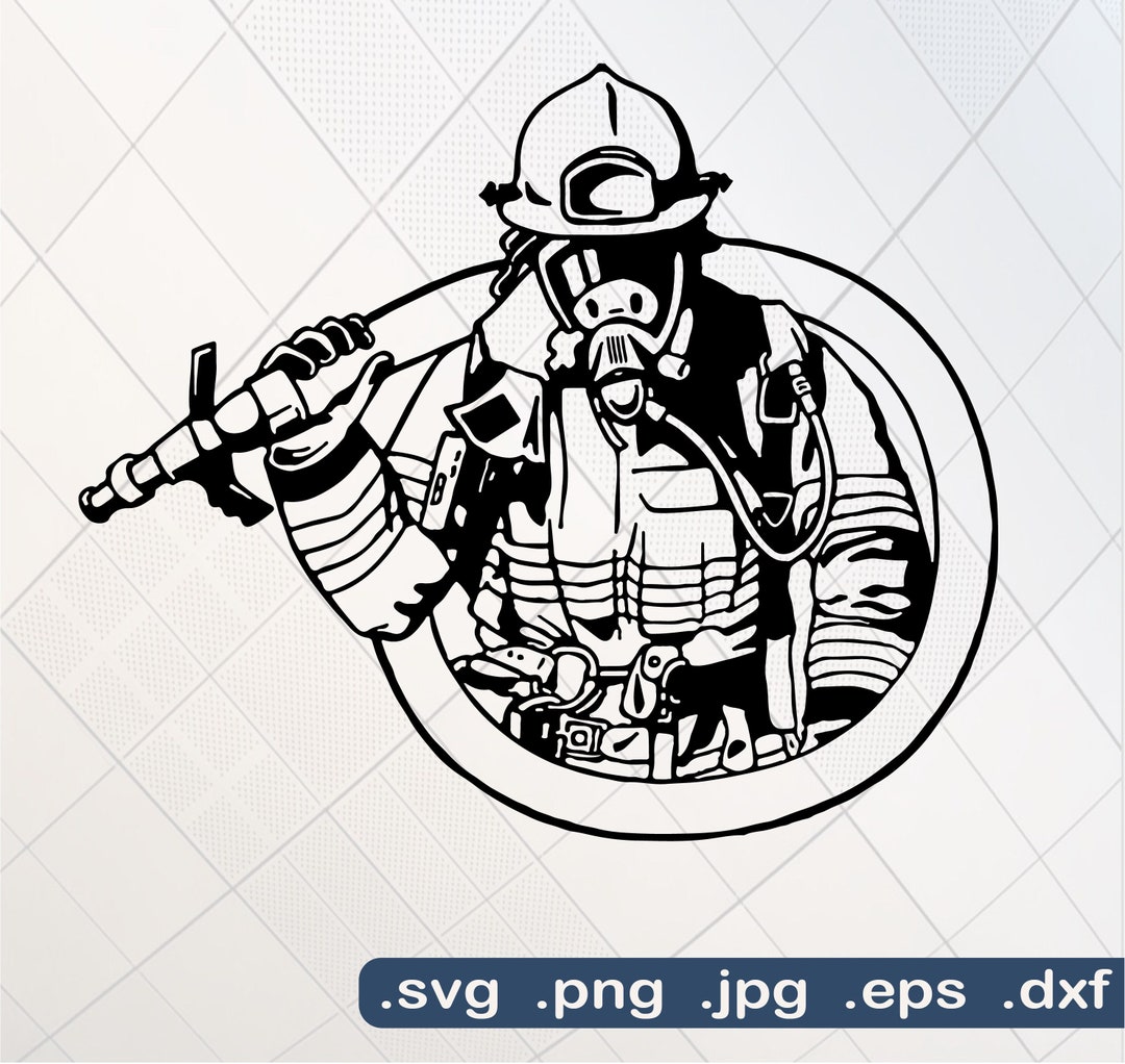 Firefighter SVG, Firefighter PNG, Fireman SVG, Fire Dept Svg, Fire ...