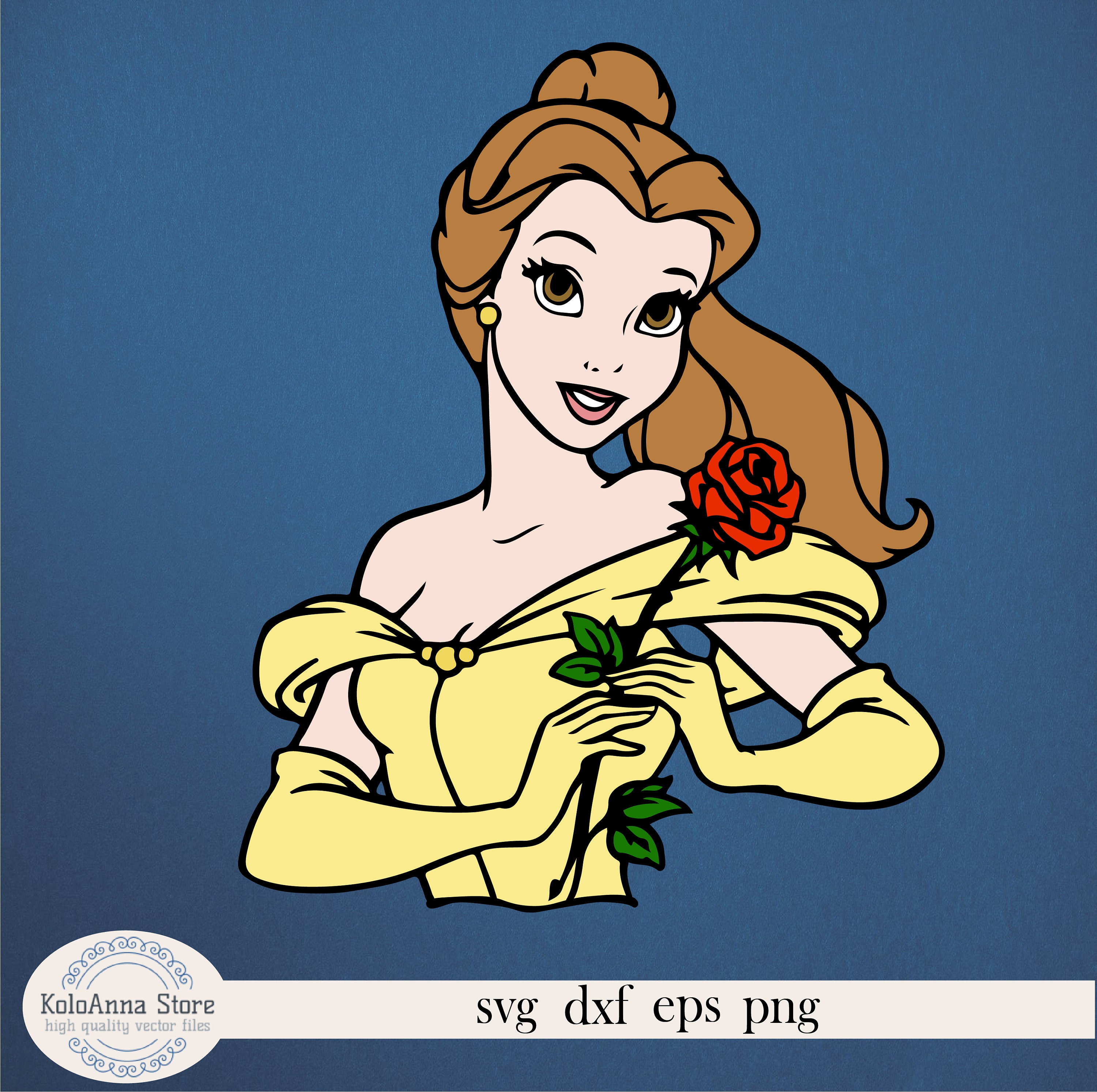 Belle svg disney princess svg disney svg beauty and the | Etsy