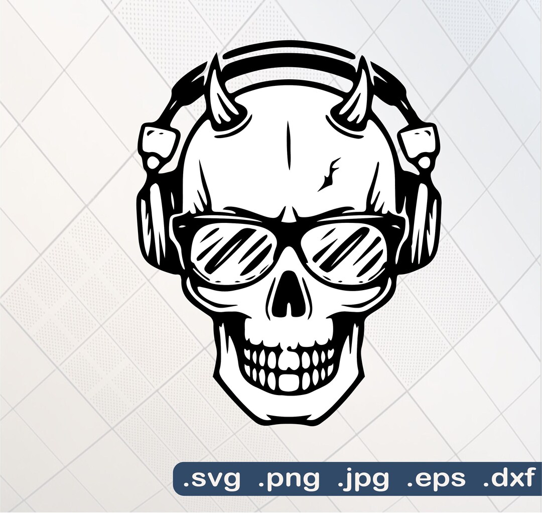 Headphones SVG, Skull SVG, Skeleton Svg, DJ Svg, Music Svg, T-shirt ...