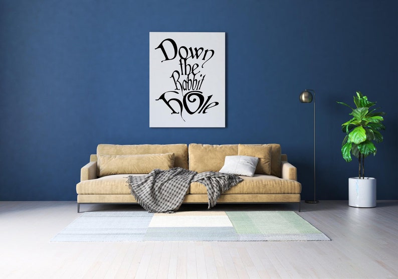 Down the Rabbit Hole Wonderland Svg the Rabbit Hole Svg - Etsy