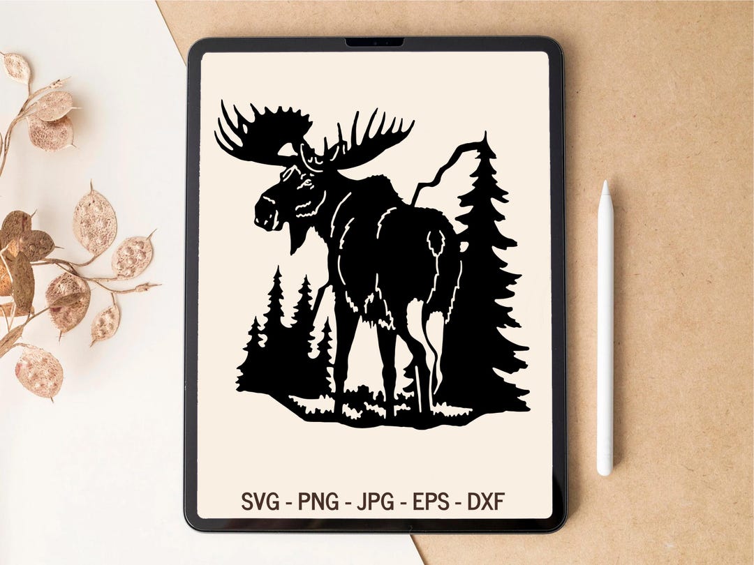 Moose SVG, Hunting SVG, Fishing SVG, Hunting Scene Svg, Hunting ...