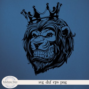 Lion Svg Lion Head Svg King of Animals Svg King Svg Crown - Etsy