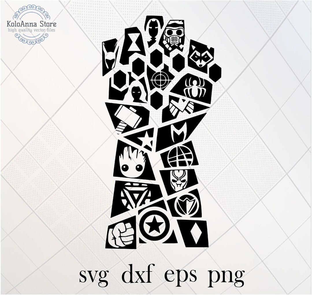 Gauntlet SVG, Comics SVG, Infinity Stones SVG, T-shirt Design, Tumbler ...