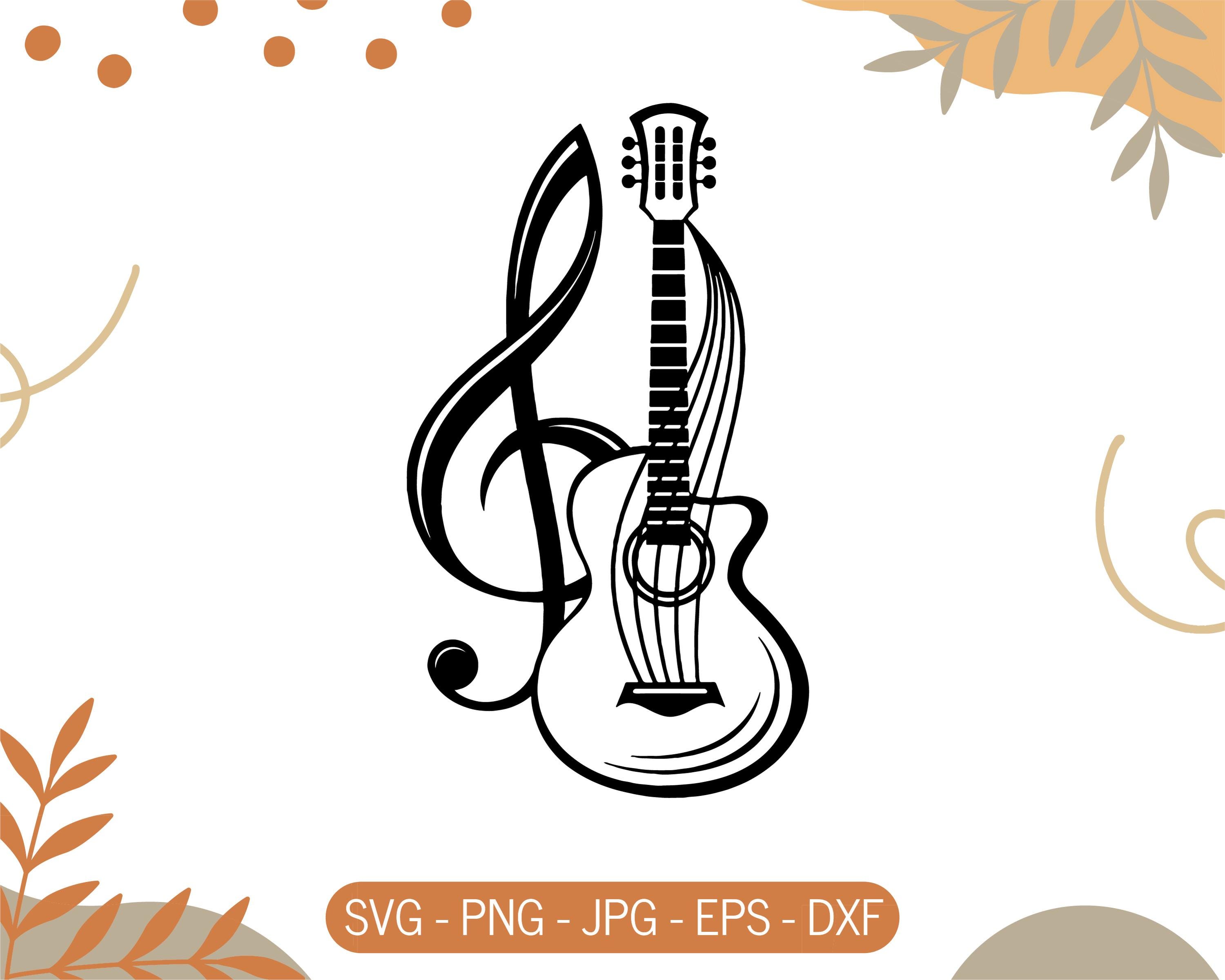 Guitar SVG, Acoustic Guitar SVG, Music Svg, T-shirt Design, Tumbler ...