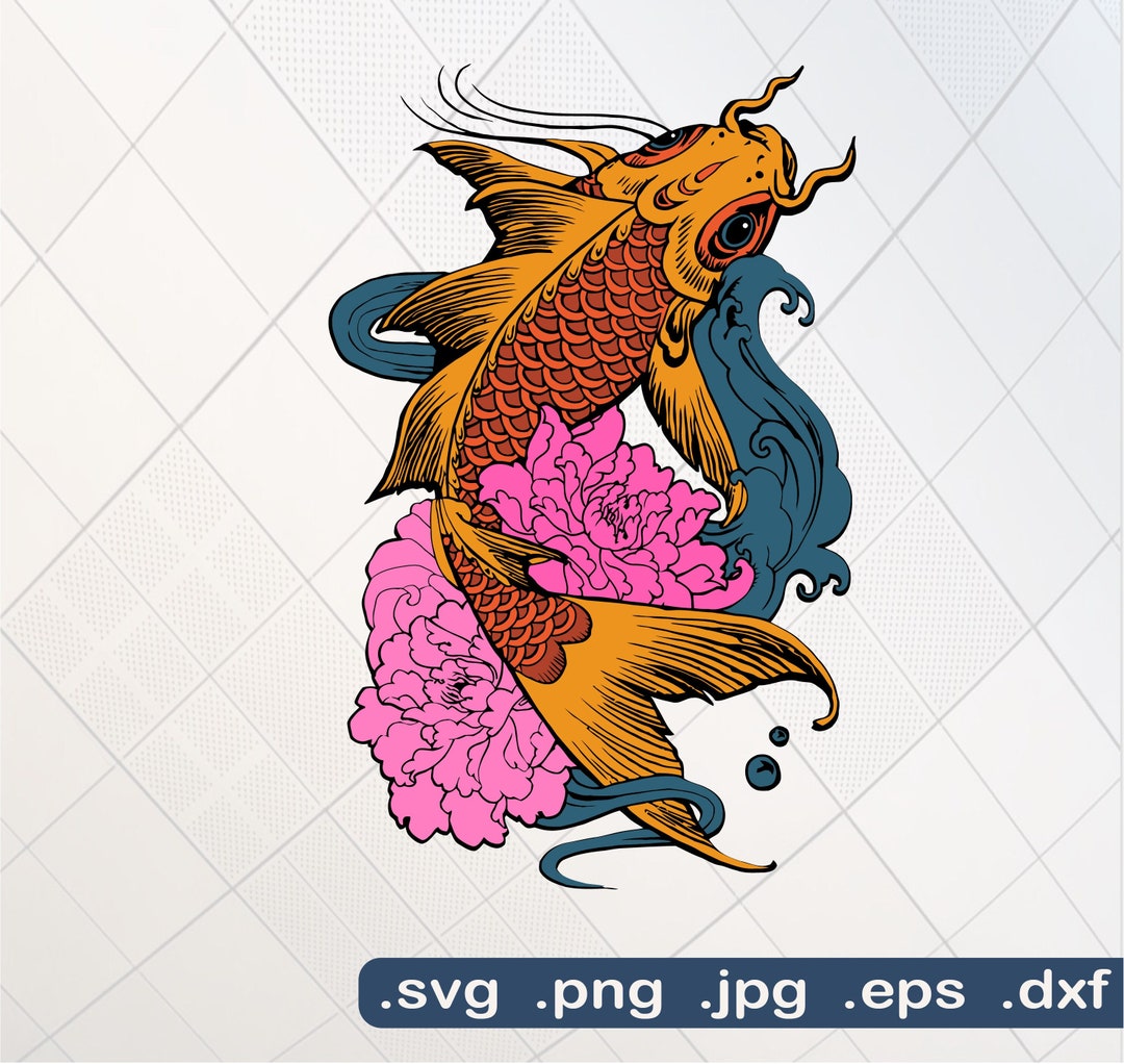 Koi Fish SVG, Koi Fish PNG, Koi Fish Clipart, Japan Svg, Carp Fish SVG ...