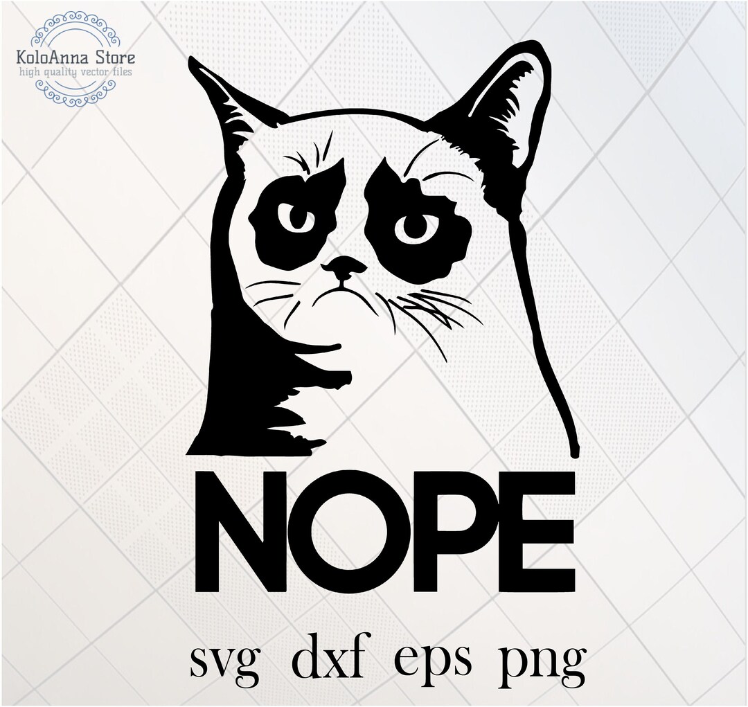 Grumpy Cat SVG, Cat SVG, Angry Cat SVG, T-shirt Design, Tumbler Design ...