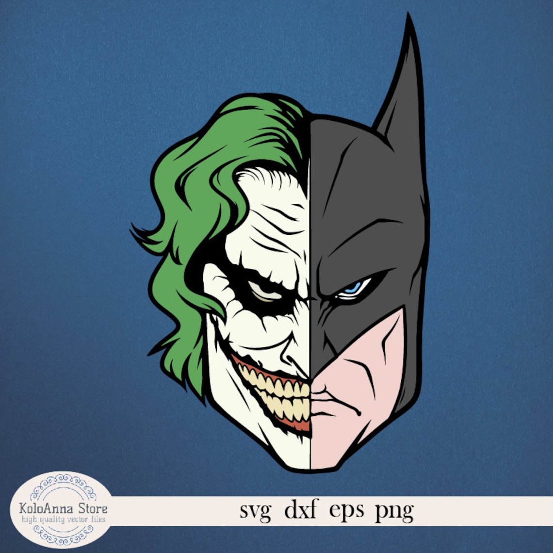 Batman svg joker svg joker batman face svg superhero svg | Etsy