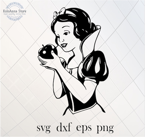 Snow White Apple Silhouette