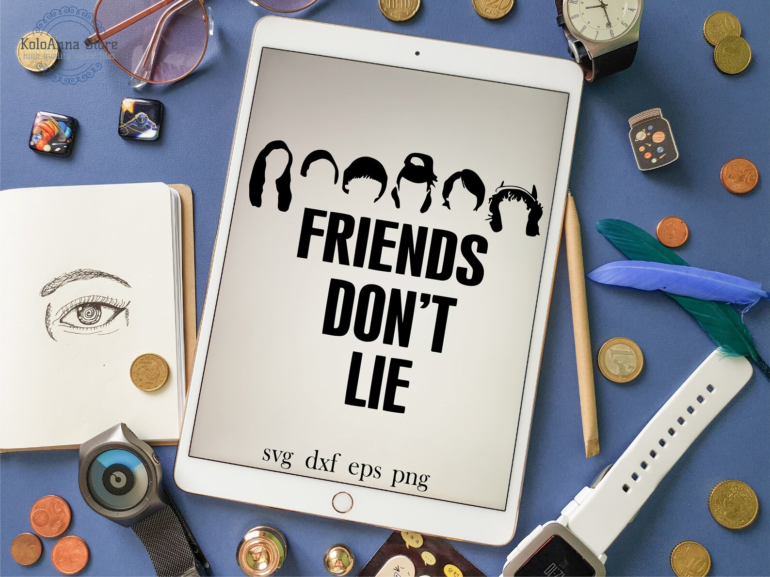 Friends Don't Lie Svg Strange Svg Friends Svg Upside - Etsy