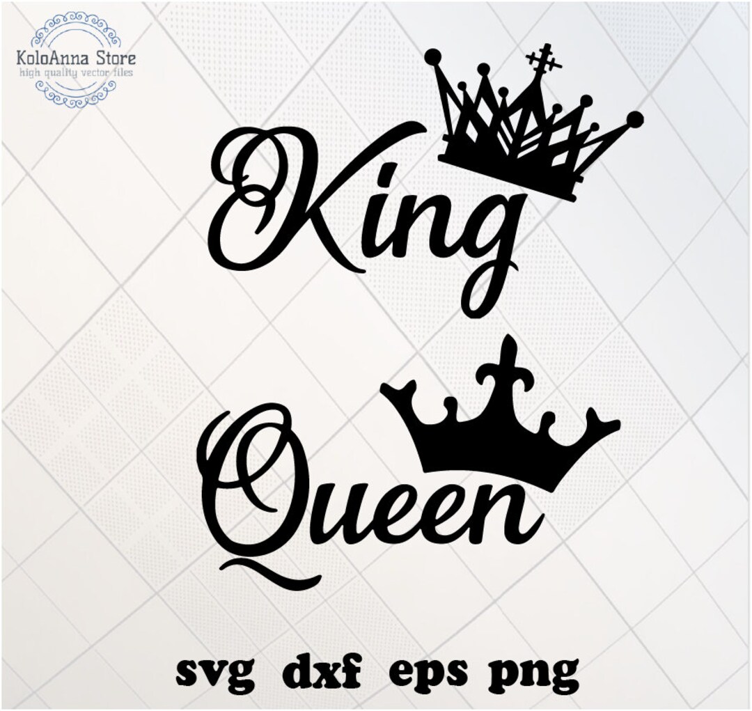 King and Queen SVG, Her King SVG, His Queen SVG, Husband and Wife Svg ...