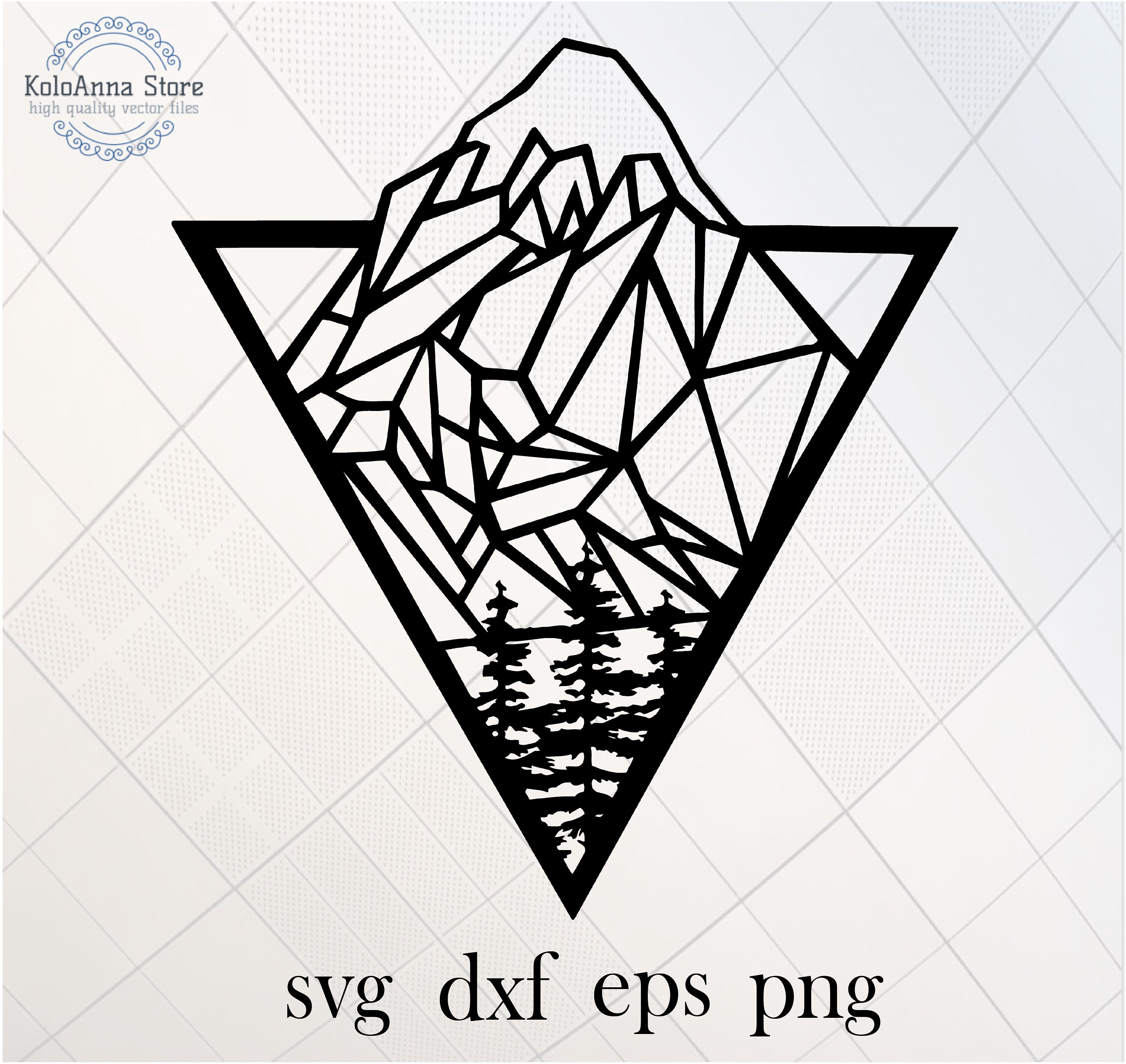 Geometric Mountains Svg Mountains Svg Wild Nature Cut File - Etsy
