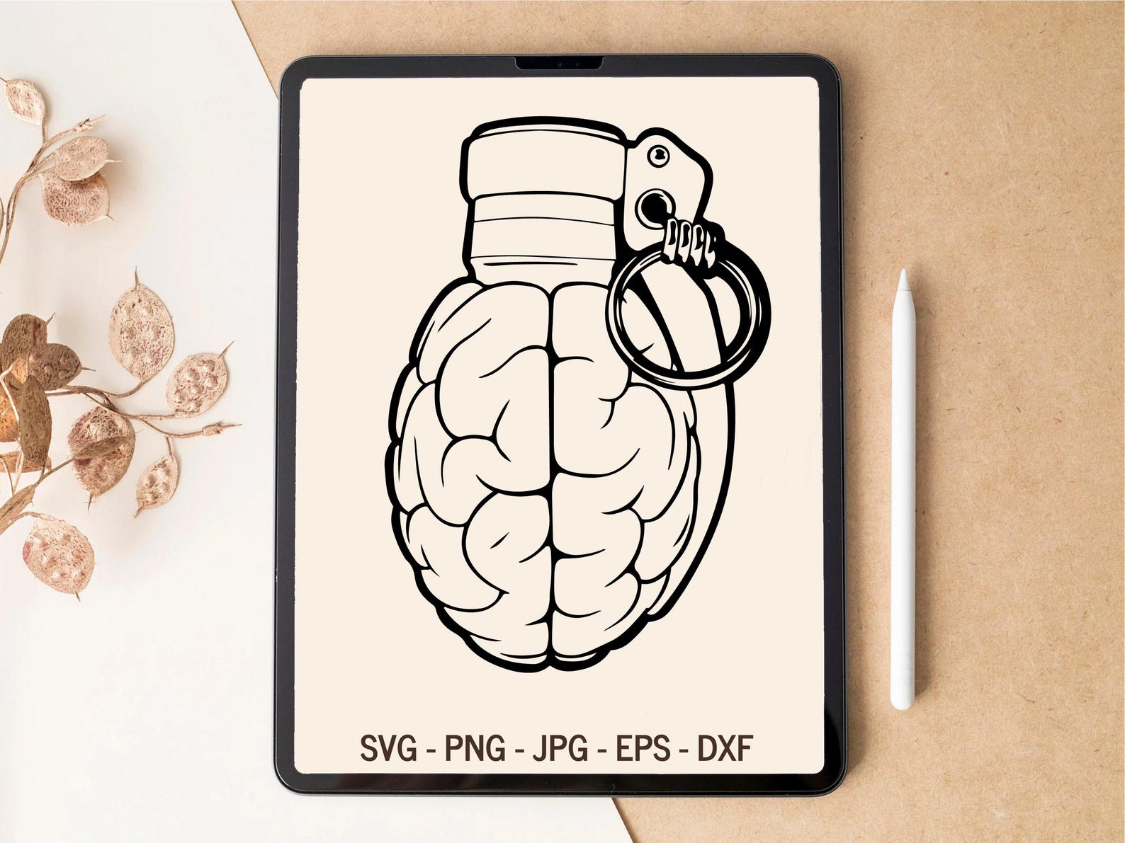 Brain SVG, Grenade SVG, Military SVG, Army Svg, Veteran Svg, T-shirt ...